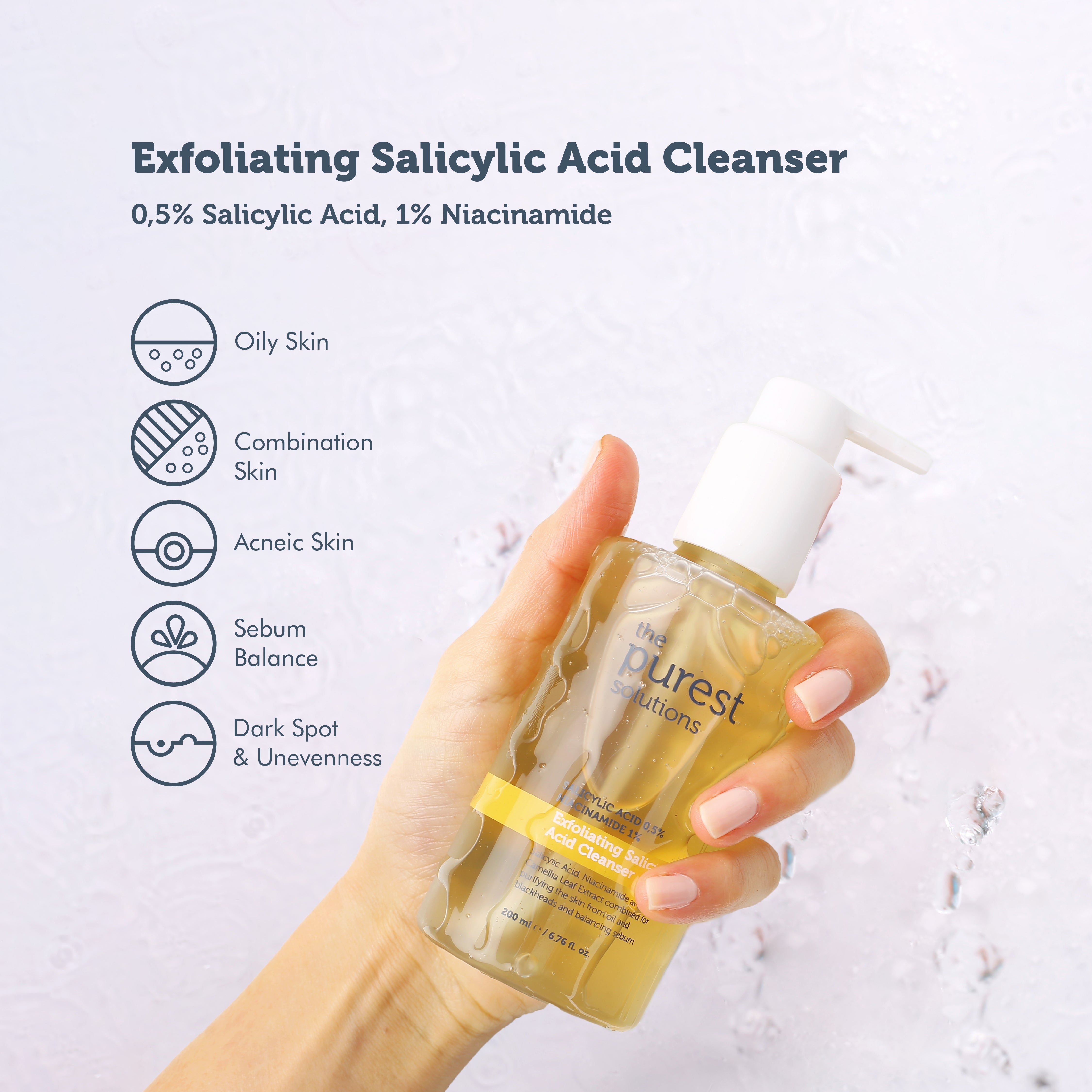 Exfoliating Salicylic Acid Cleanser 0 5 Salicylic Acid 1 Niacinamid Sohati Care