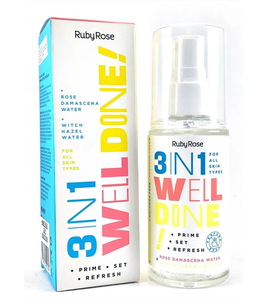Ruby Rose 3in 1 Well Done - Primer,Setting,Refresh 90ml - Sohati Care