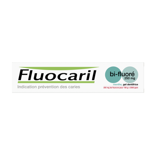 Fluocaril Mint Bi-Fluorinated Gel Toothpaste 250mg, 75 ml from ...