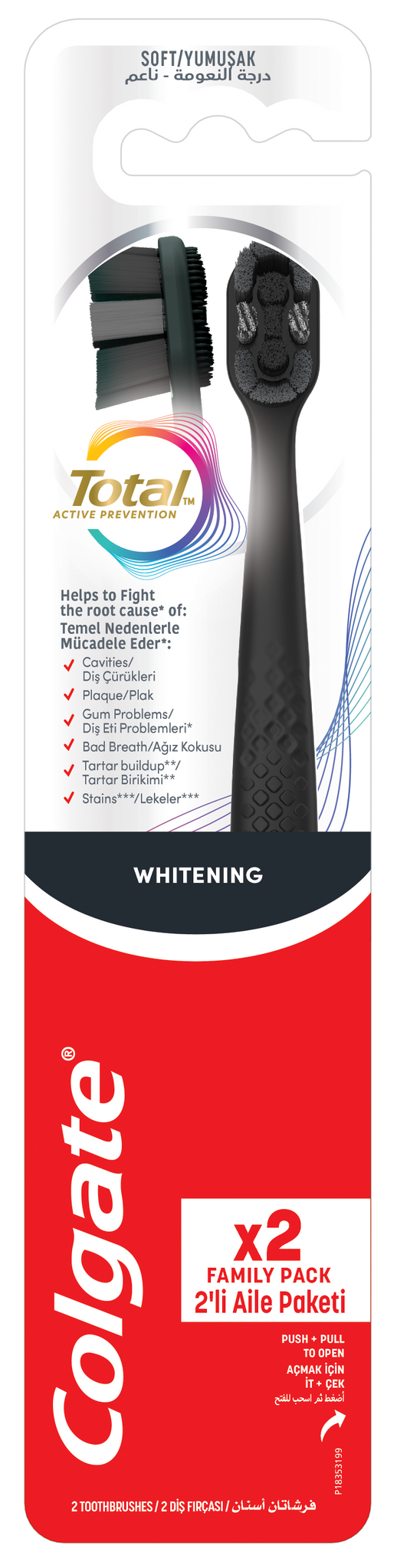 Home / Toothbrush / Colgate Total Whitening Charcoal Toothbrush 1+1