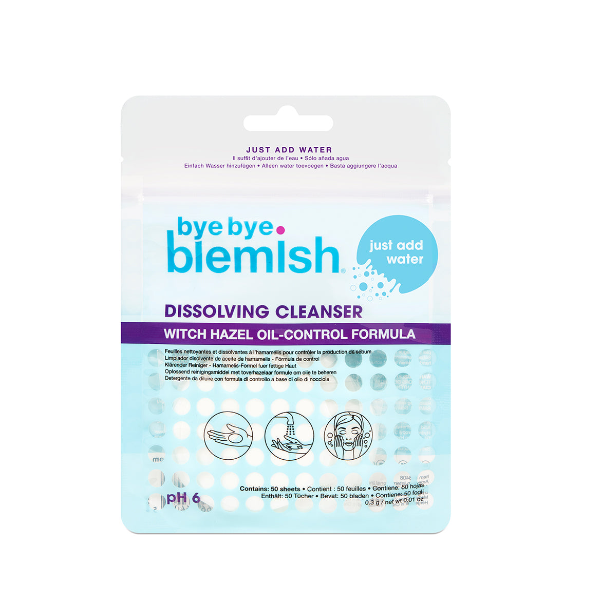 Bye Bye Blemish Water Dissolving Cleanser Sheets 50pcs from Bye Bye ...