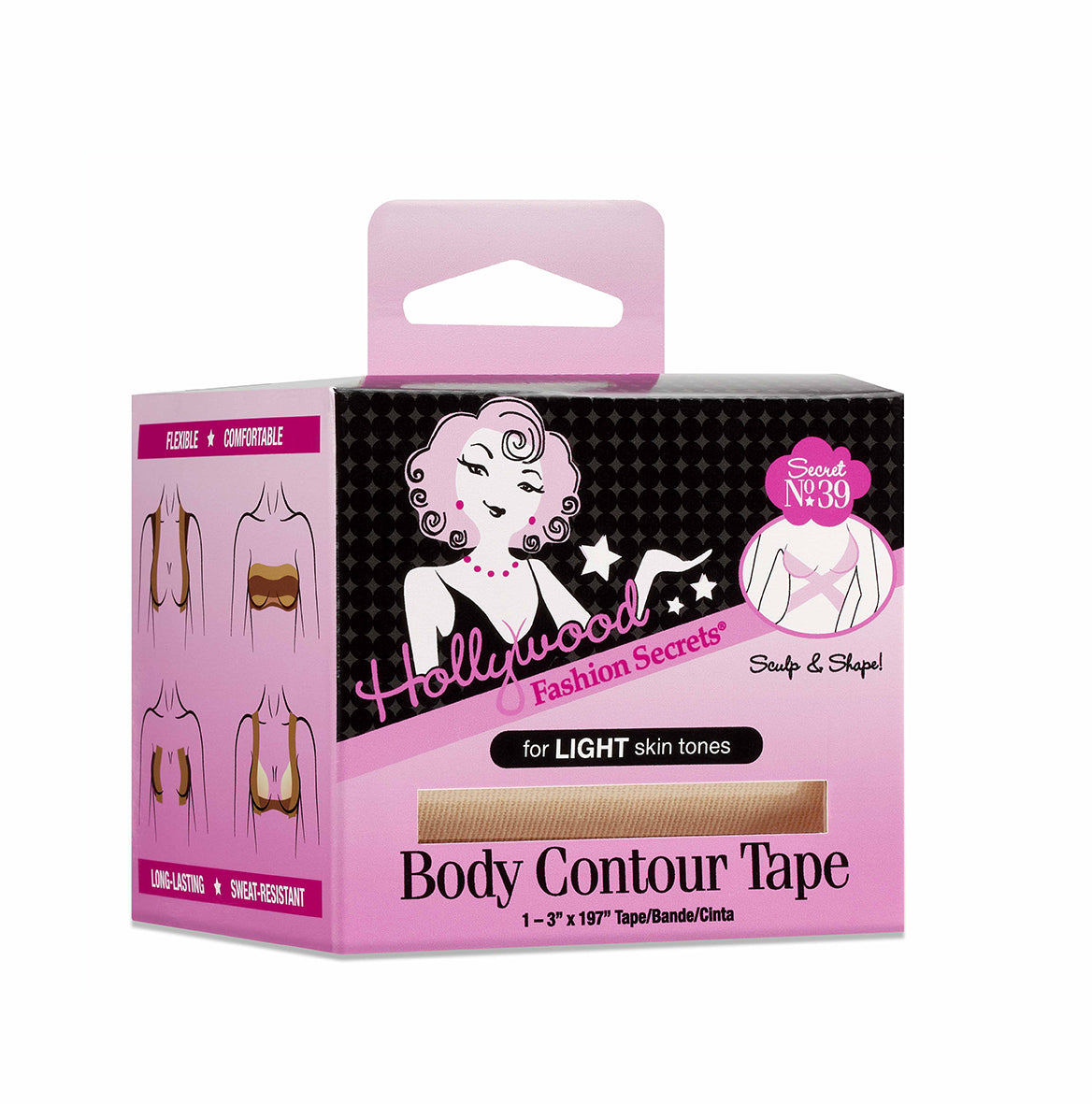 Hollywood Fashion Secrets Body Contour Tape LIGHT from Hollywood ...