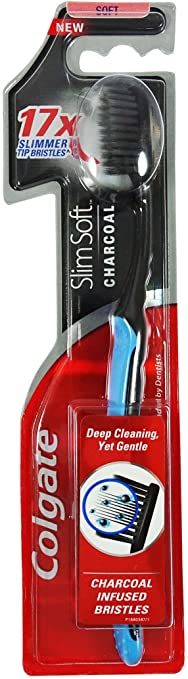 Colgate Slim Soft Black Charcoal Toothbrush - 1pk - Sohati Care