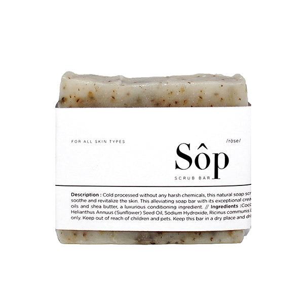 Rose Scrub Bar 90-100g – Sohati Care